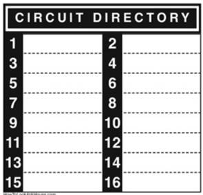 Printable Circuit Breaker Labels Templates